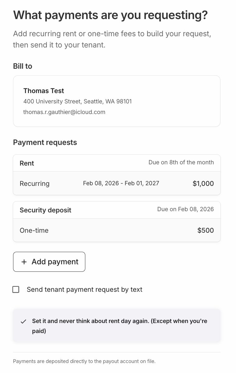 A Guide to Setting Up Payment Requests for Property Representatives