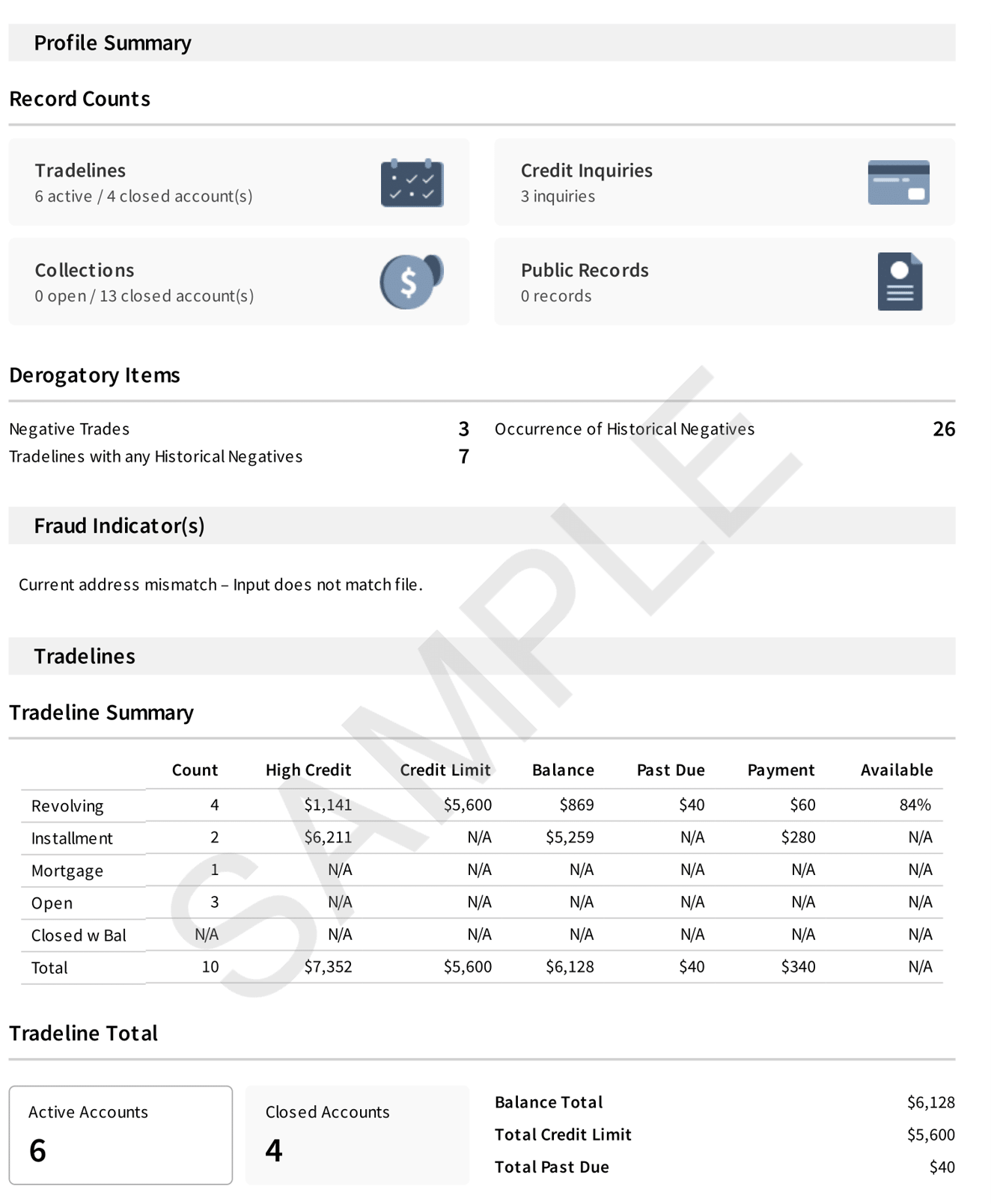 Sample Document: TransUnion Screening Reports