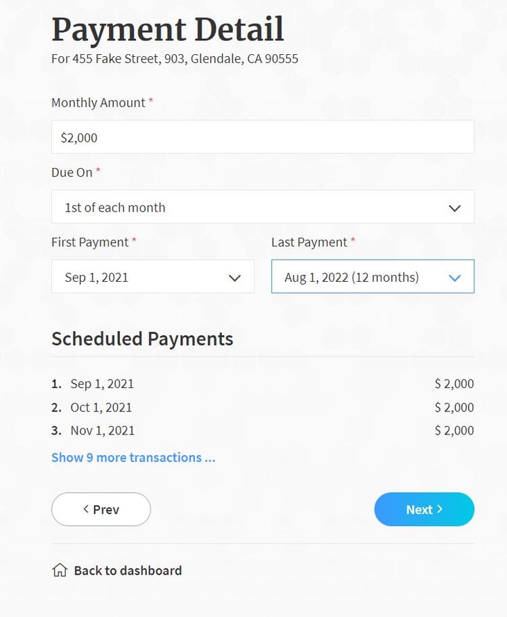 How to initialize Rent Payment as an Agent or Owner