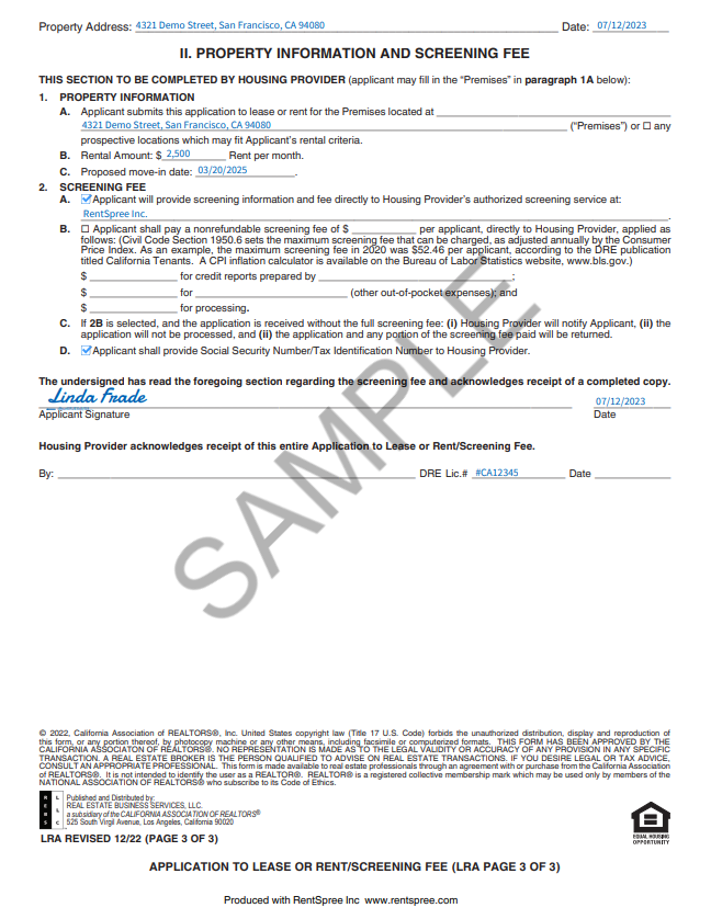 Sample Document: C.A.R. Sample Application
